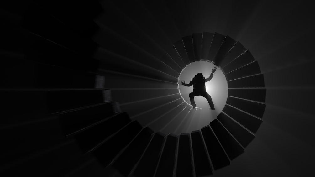 4K Sci-Fi Astronaut Falling Motion Graphics Background Screensaver TV ...