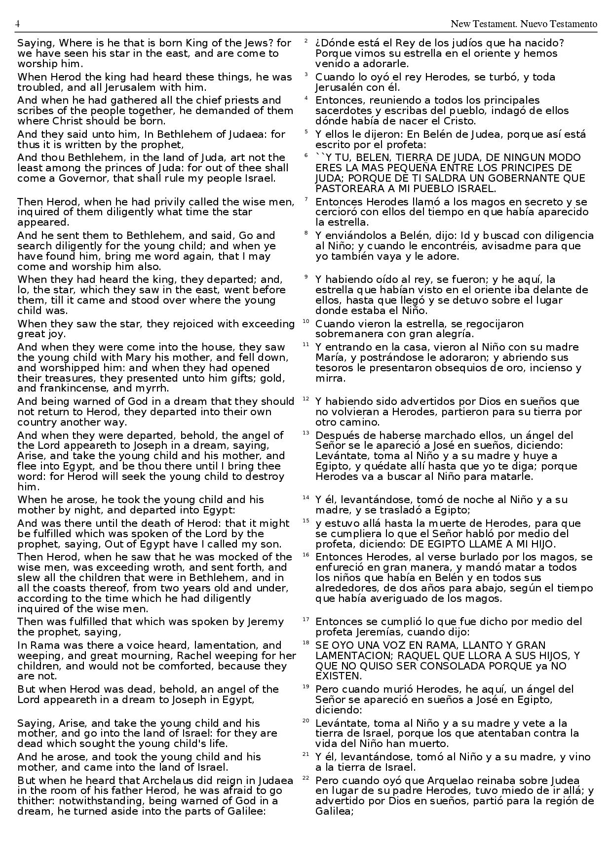 [PDF] New Testament: English - Latin American Spanish parallel text