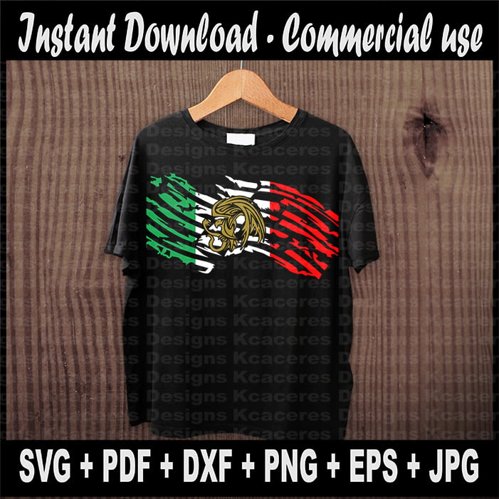 MEXICAN FLAG svg files,silhouette, Dxf, eps and png files, clipart ...