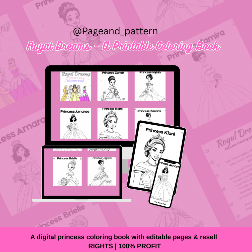 Royal Dreams – A Printable Coloring Book