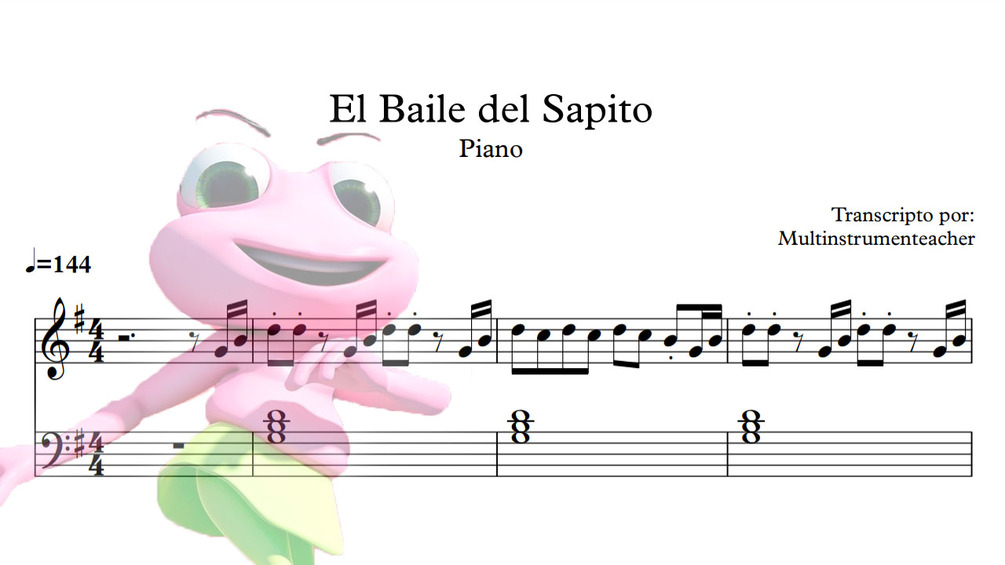 El Baile del Sapito - Partitura para piano