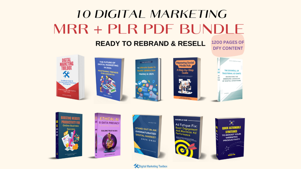 📚 10 PLR & MMR Digital Marketing eBooks Bundle | Rebrand, Resell, and ...