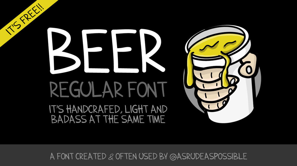 Beer Regular - a free font for freeminded people