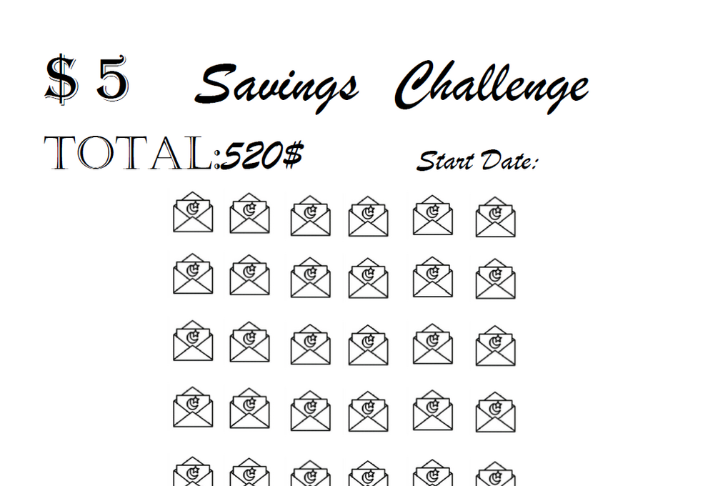 5 dollar savings challenge