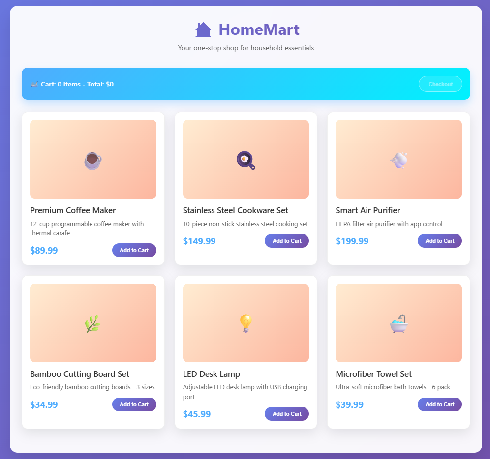 HomeMart – Simple Online Store Template for Developers