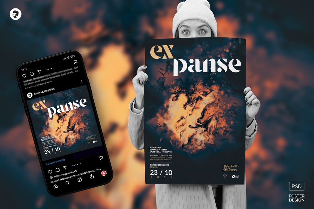 Expanse – Abstract Party Flyer, Poster Template Expanse – Abstract Party Flyer, Poster Template