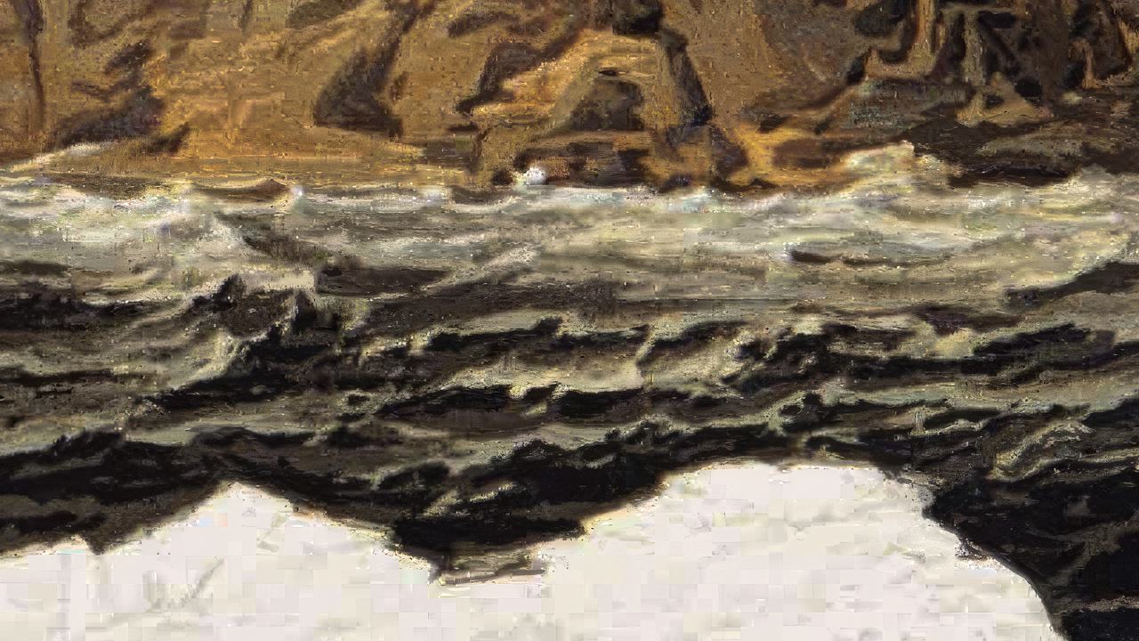 Bold Headland on Baring Island by Samuel Gurney Cresswell