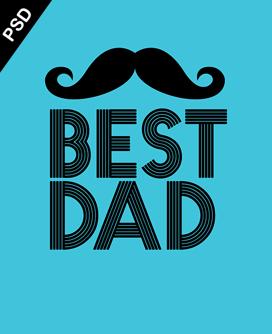 Best Dad Typography