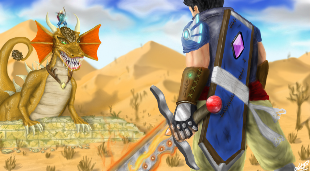 Dragon fight scene