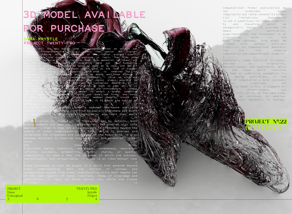 PROJECT TWENTY-TWO - Architecture 3D CONCEPT - Experimental Design