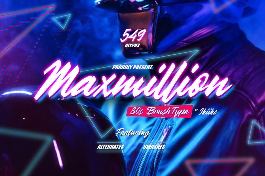 Maxmillion - 80's Brush Font