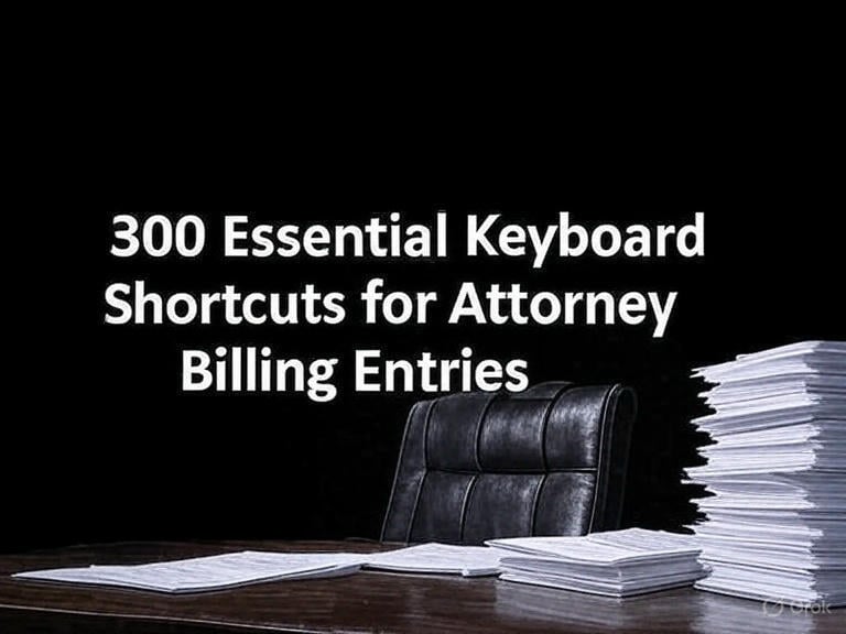 300 Attorney General Billing Shortcuts