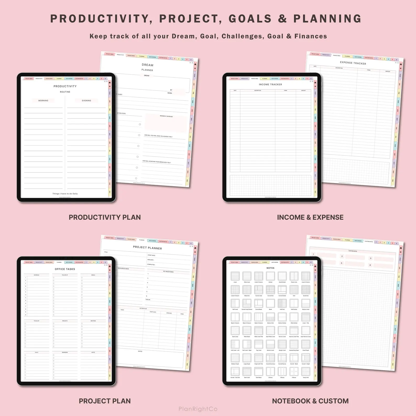 Digital Project Planner – Ultimate Project Management & Workflow Organizer