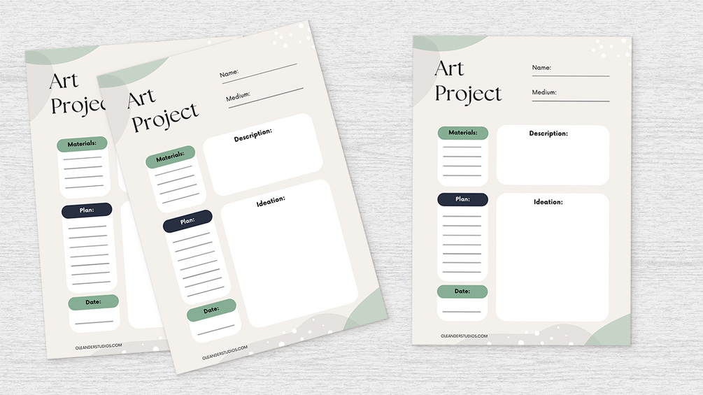 FREE Art project planner PRINTABLE!