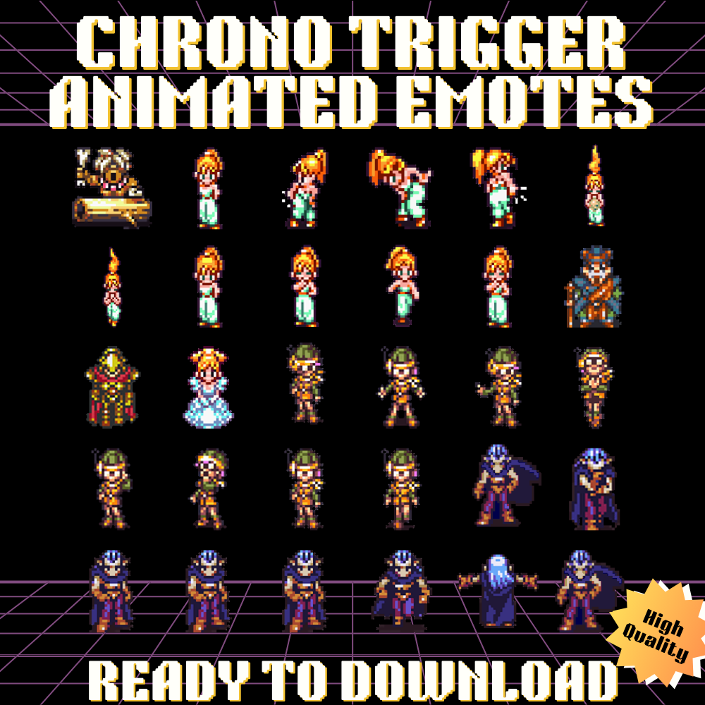 Chrono Trigger Animated Emotes for Twitch, Youtube, Kick, Discord