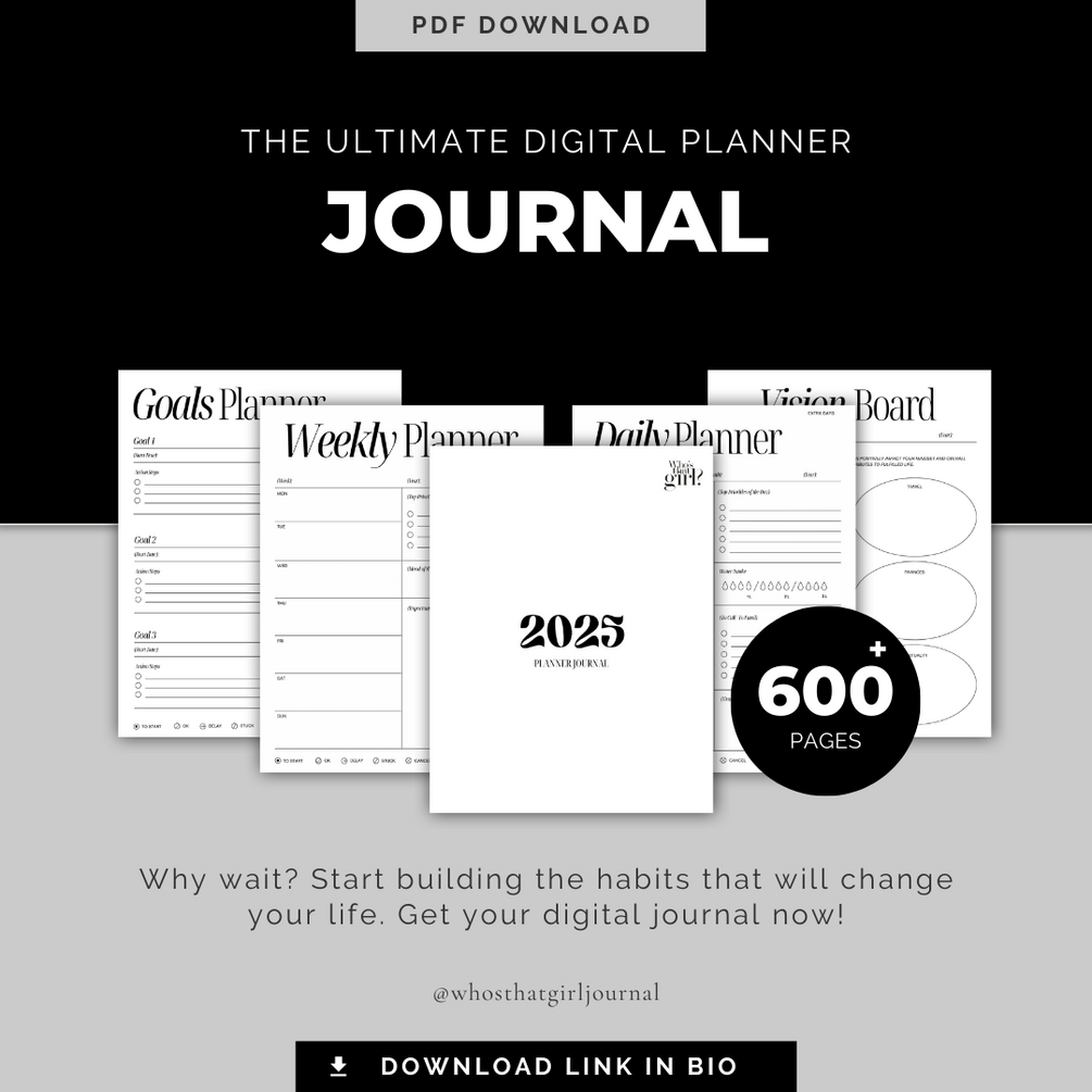 Digital Habit Journal PDF | Printable Planner for Productivity & Goal ...