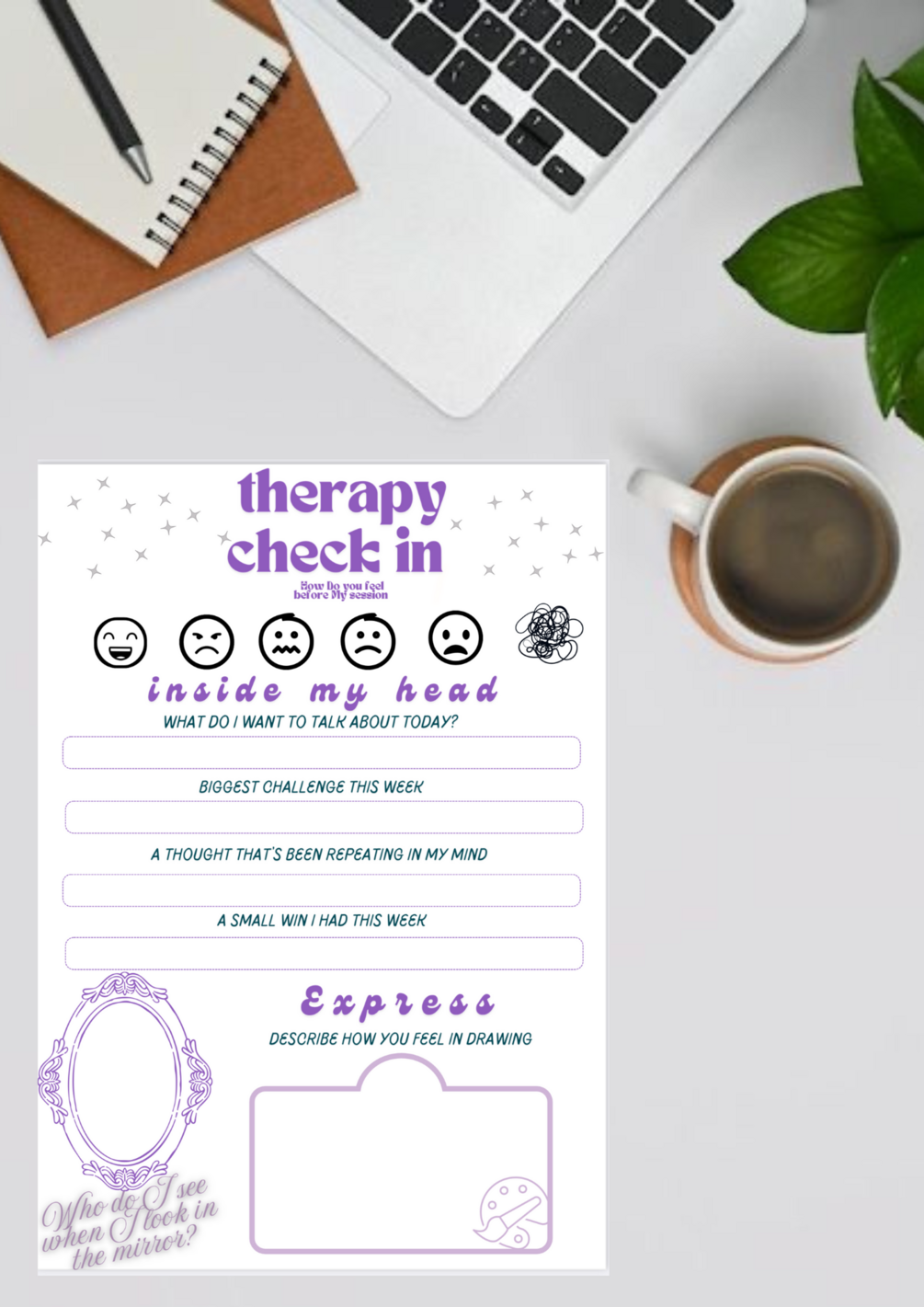 Therapy check in worksheet