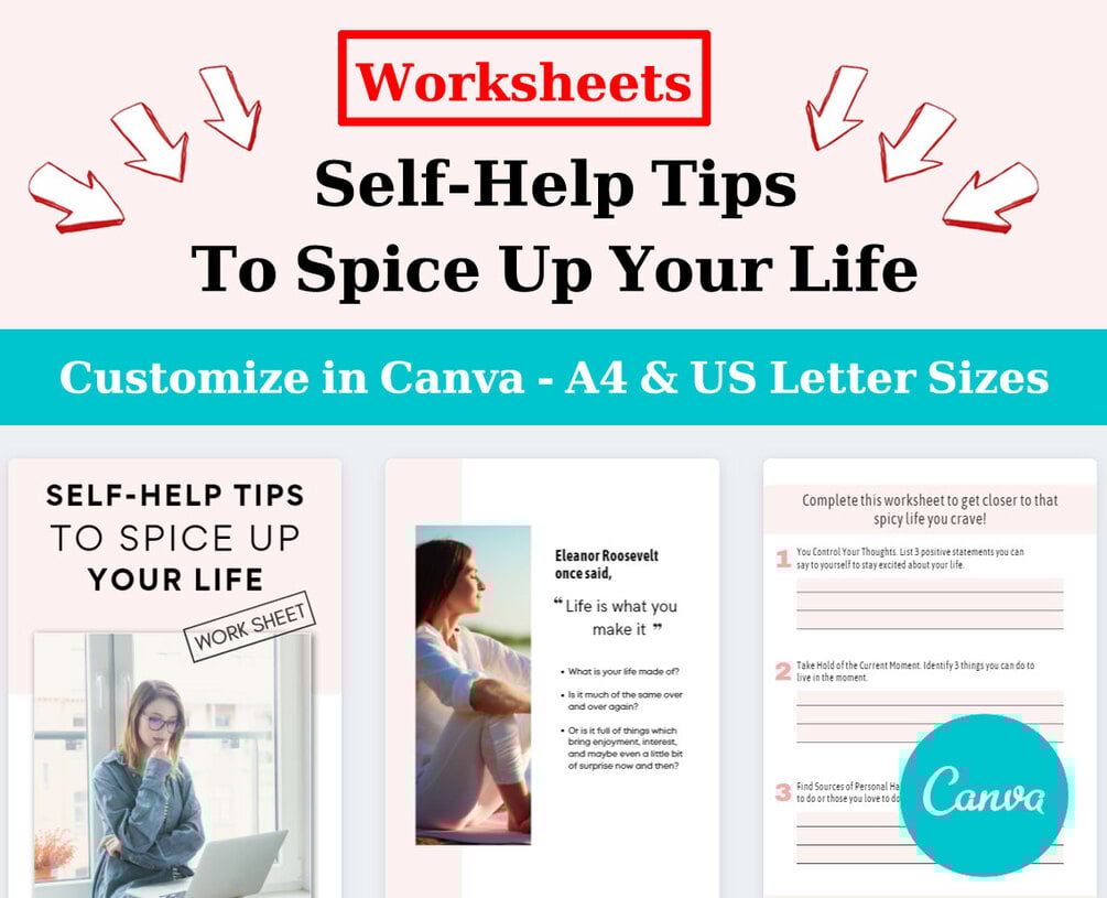 Life Coach Templates Worksheets | Self-help Tips To Spice Up Your Life ...