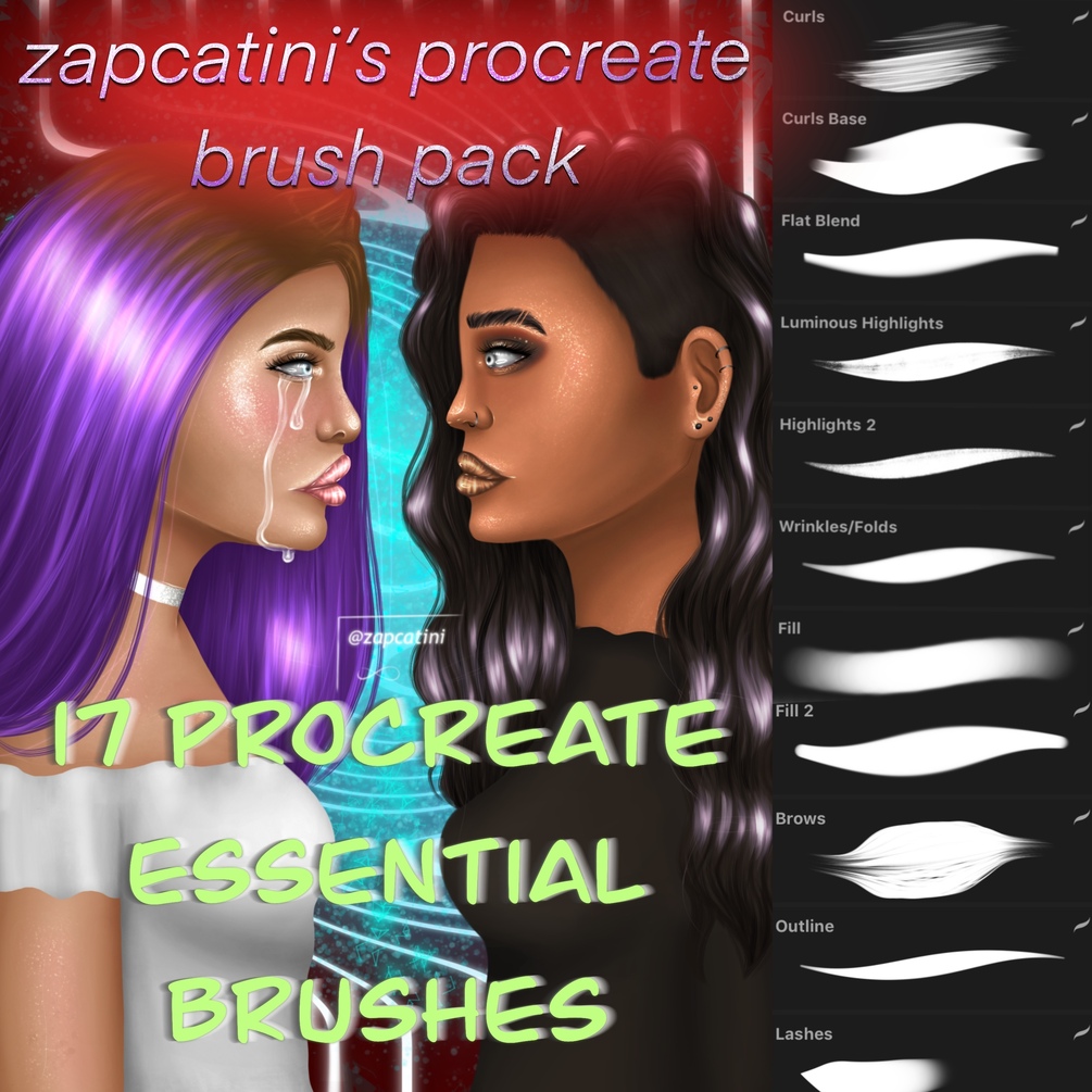 zapcatini’s Procreate brush pack