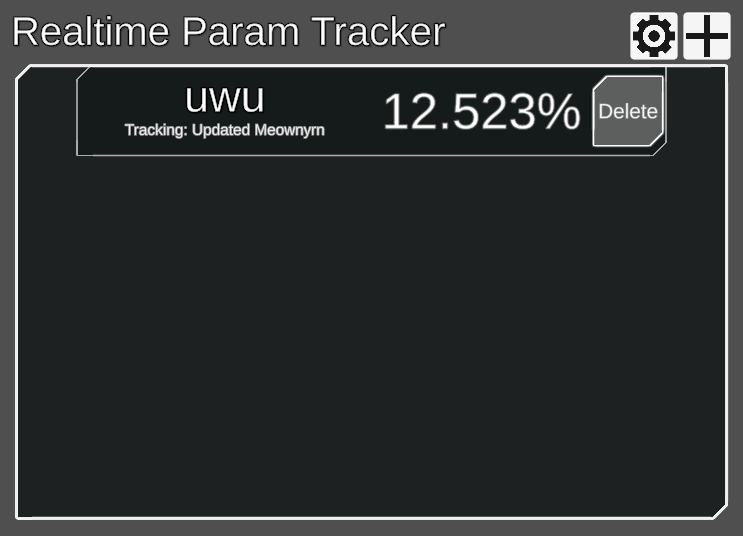 Realtime Parameter Tracker