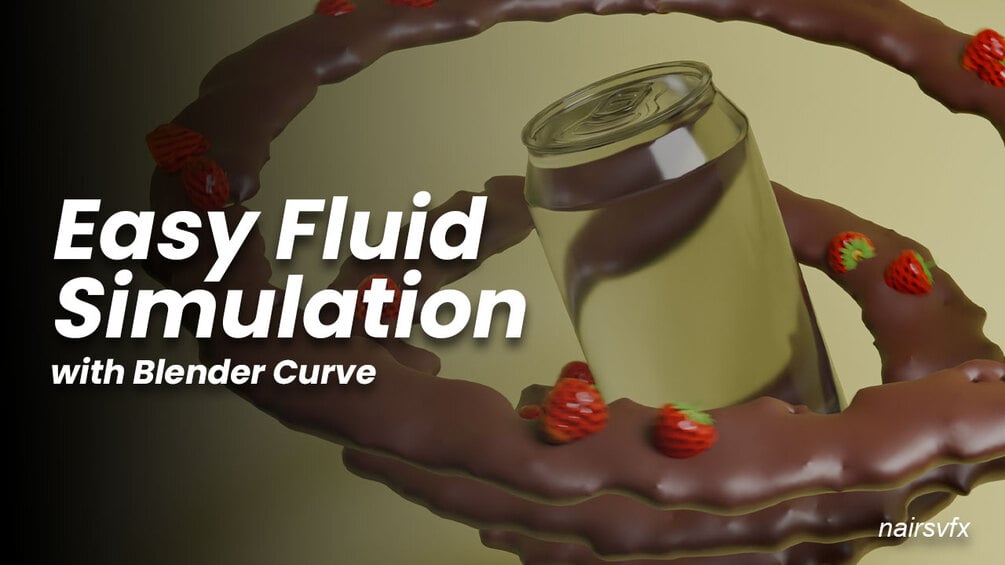 Easy Fluid Simulation Geometry Node for Blender