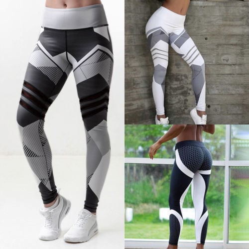 Sport Womens Compression Fitness Leggings Running Yoga Gym Pants ...