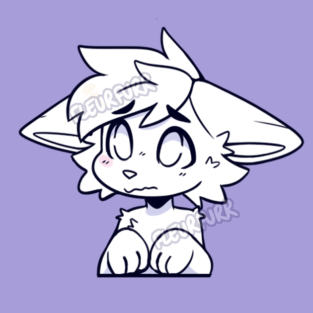 Nervous Furry sticker base
