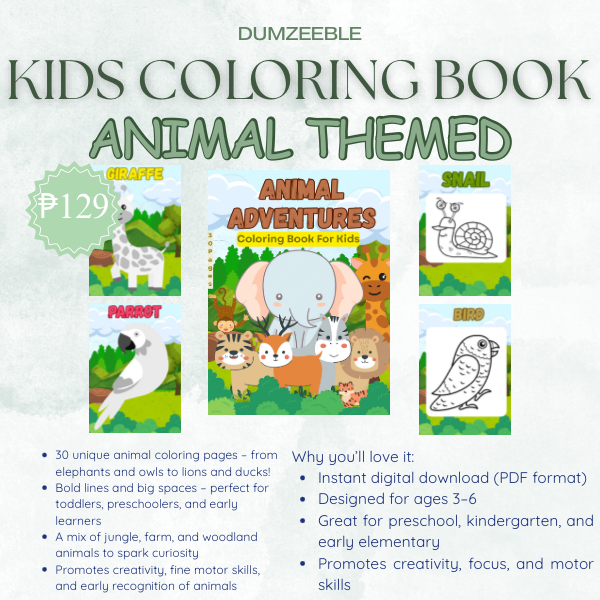 Animal Adventures Coloring Book for Kids | Fun & Educational Coloring ...