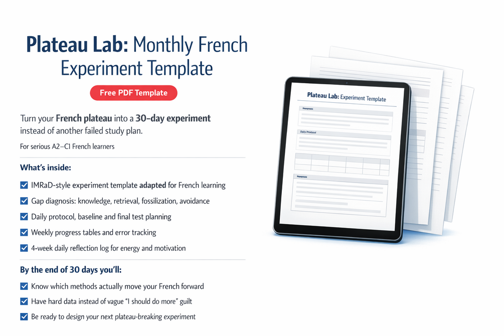 Plateau Lab: Monthly French Experiment Template (Free PDF)