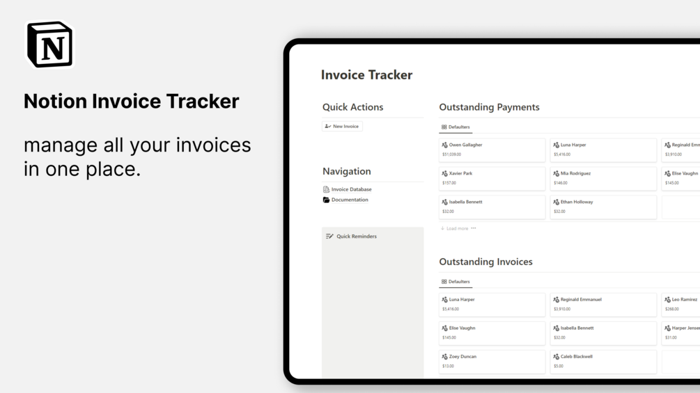 Notion Invoice Tracker
