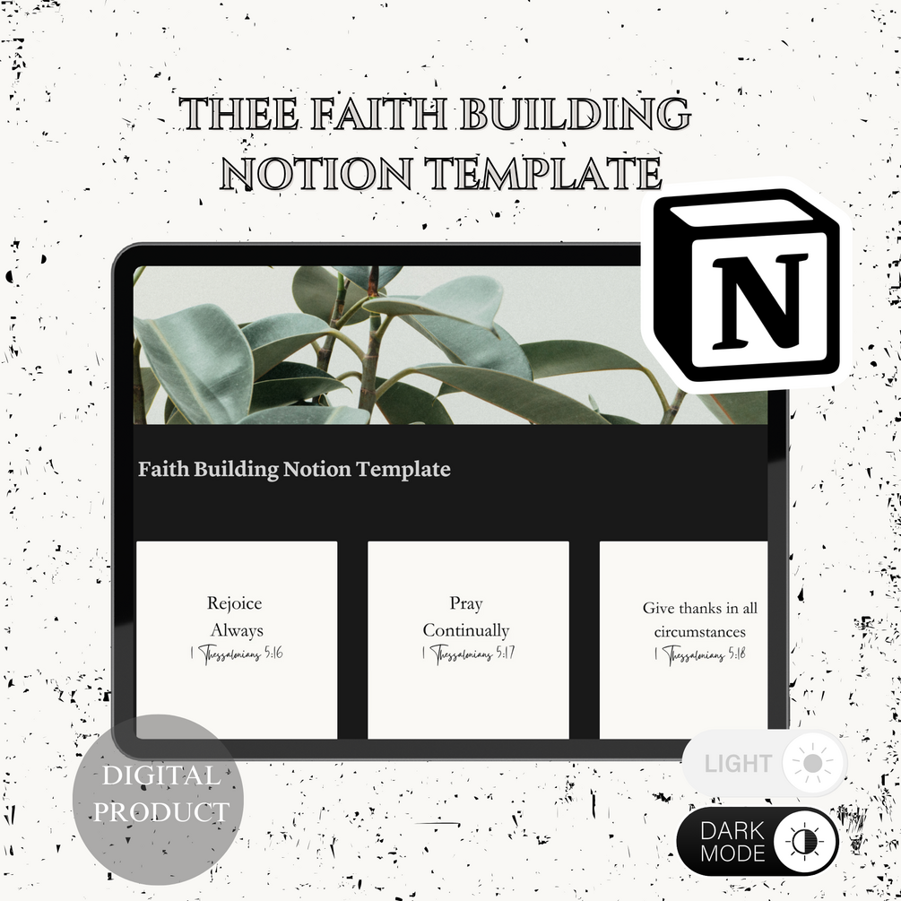 Minimalist Digital Faith Building Bible Study Notion Template and ...