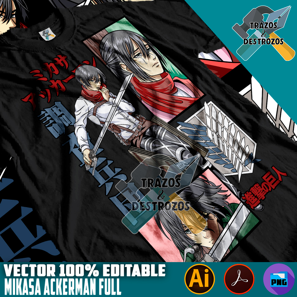 VECTOR MIKASA ACKERMAN ATTACK ON TITAN