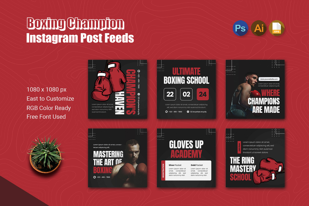 Boxing Champion Instagram Post