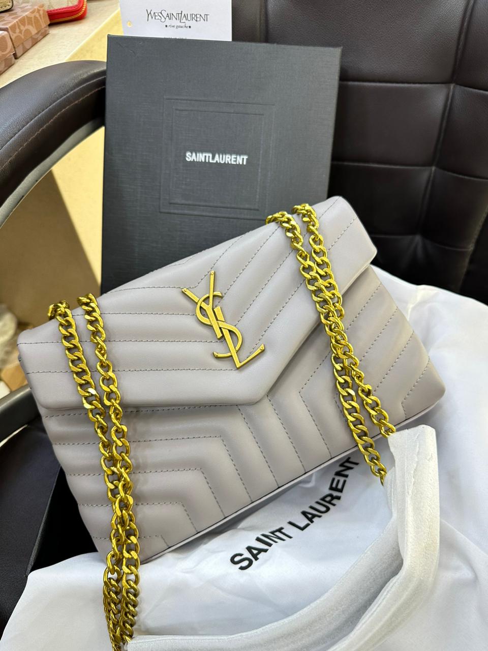 YVES SAINT LAURENT YSL FLAP SOFT LEATHER BAG