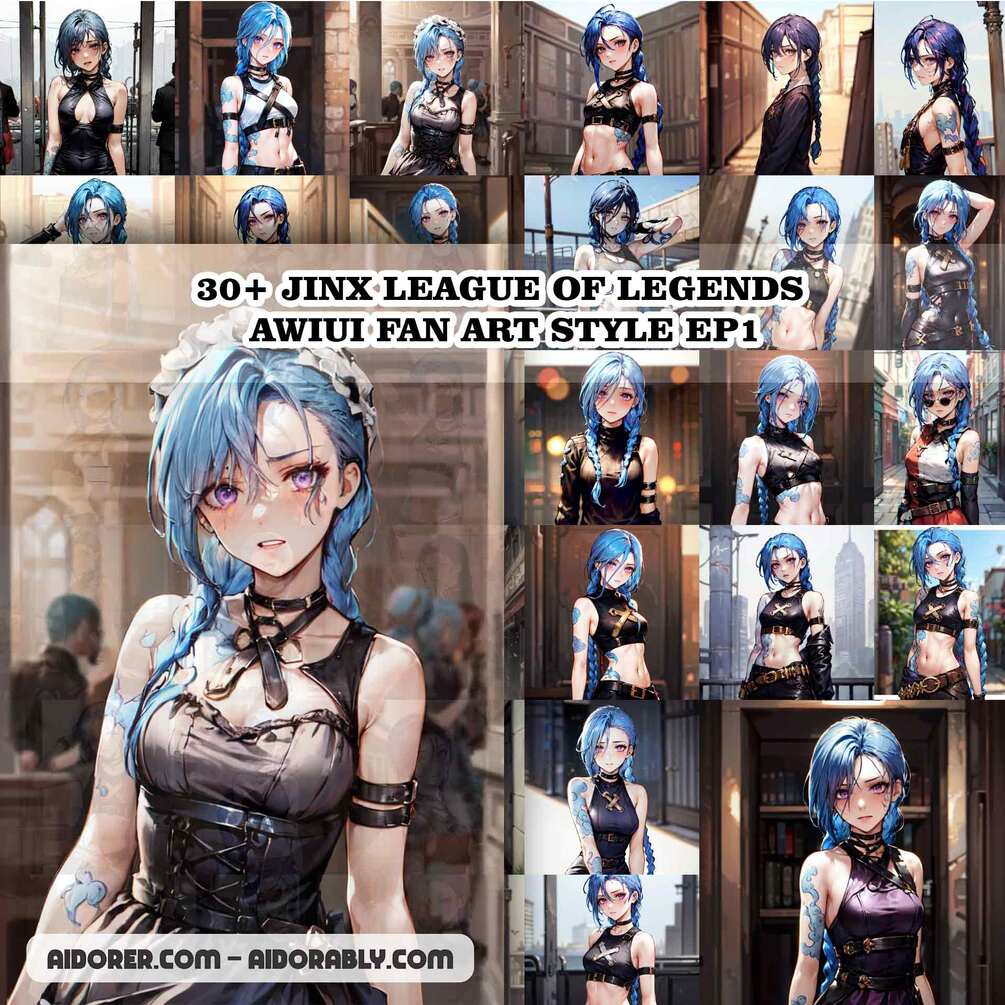 30+ JINX LEAGUE OF LEGENDS AWIUI FAN ART STYLE EP1