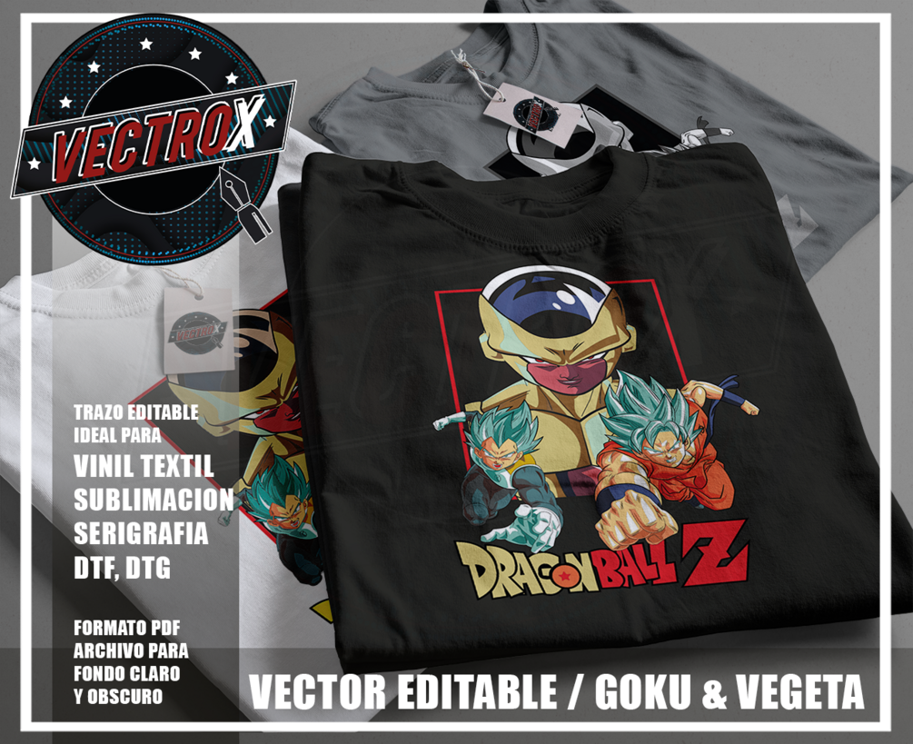 Vector Editable - Goku & Vegeta