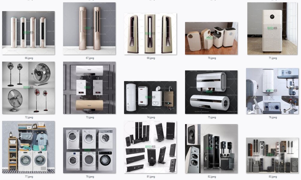 Electrical appliances collections part 1 - 3d model, 3dsmax