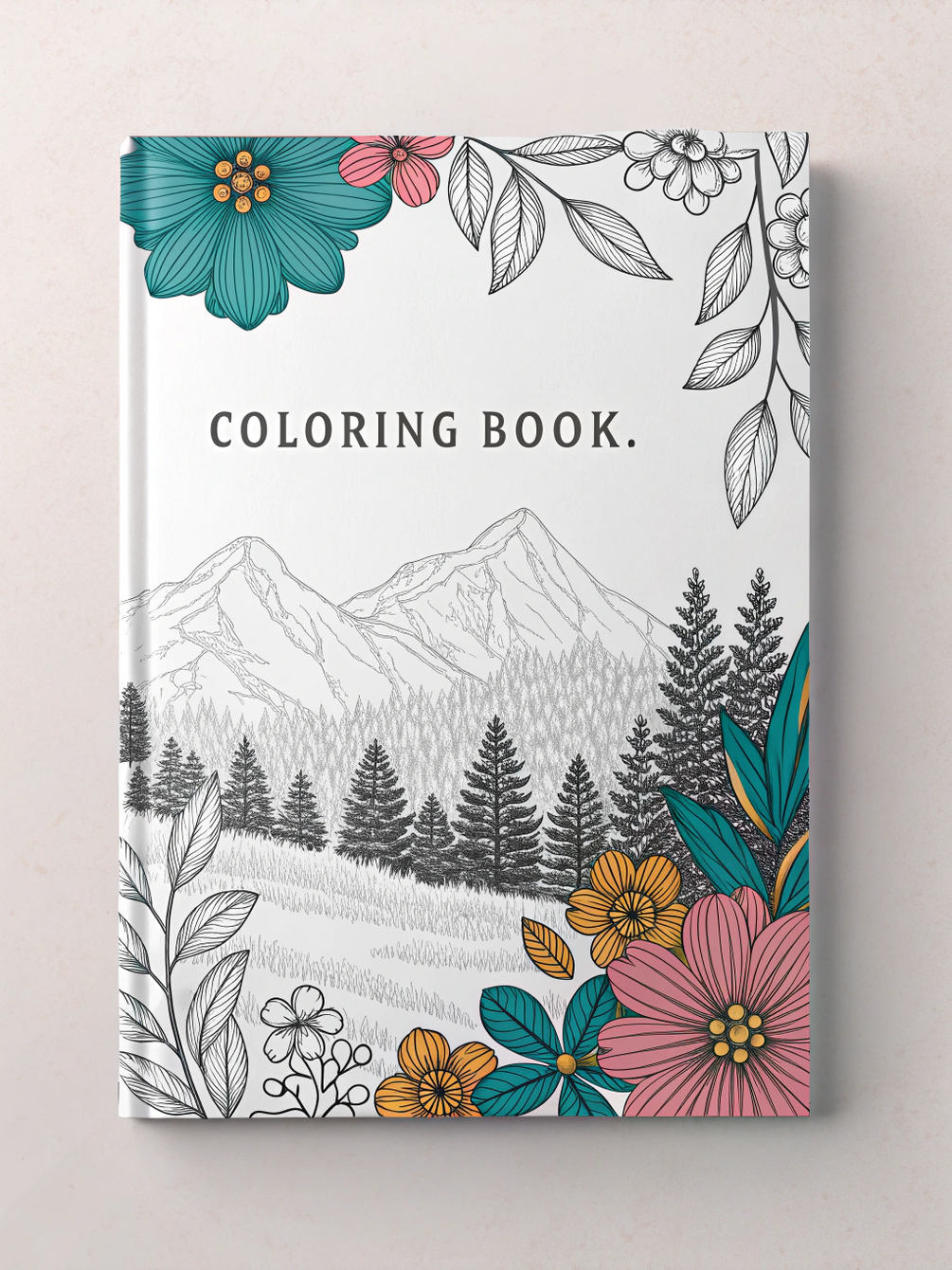 A bold coloring book with clean illustrations