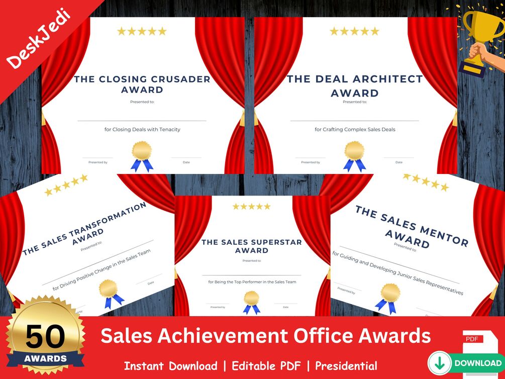 50 Sales Superstar Awards | Ignite Team Spirit & Honor Achievements w ...