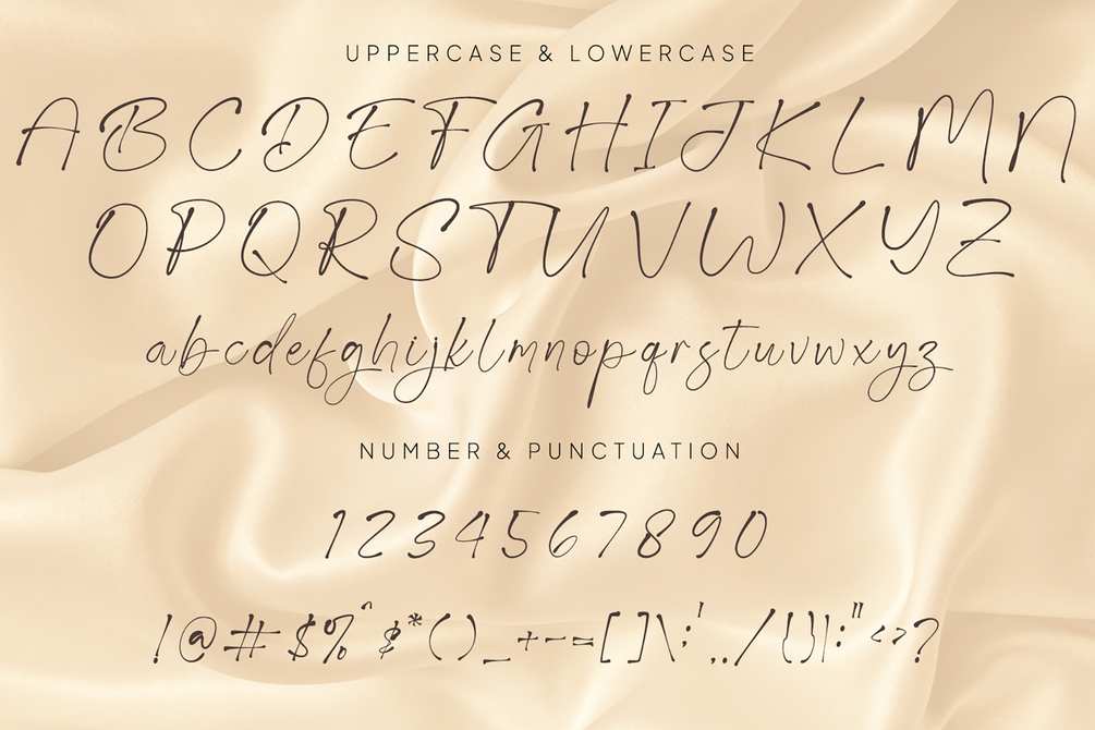 Bunga Hati - Signature Script Font