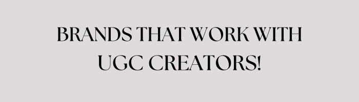 FREE UGC BRANDS LIST!