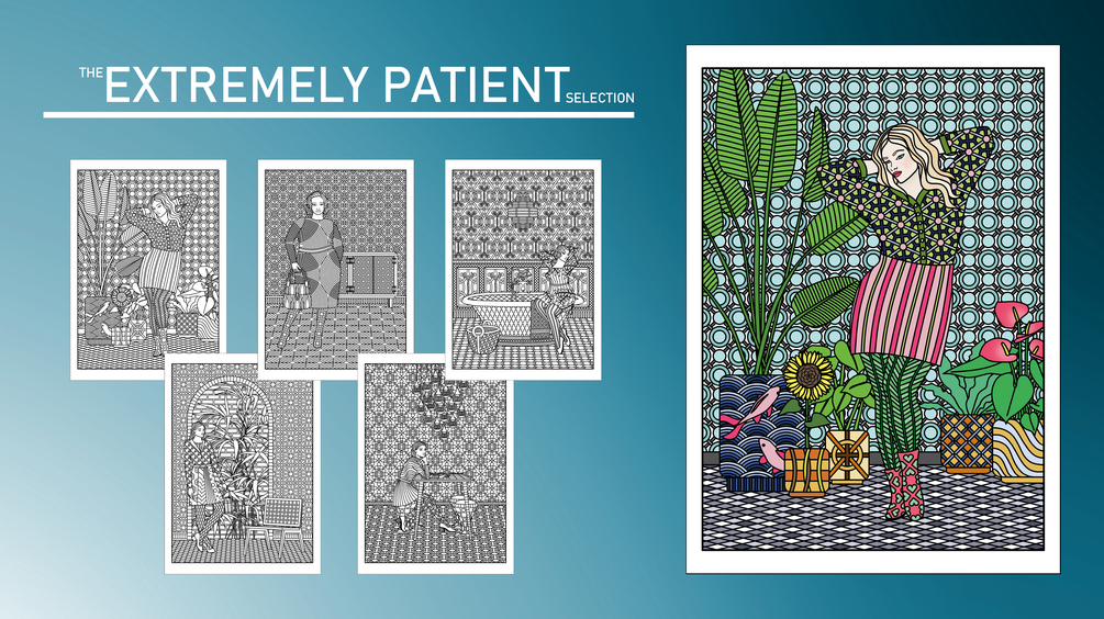 5 Adult Coloring Pages of Fashion Pattern Palooza • The Extremely ...