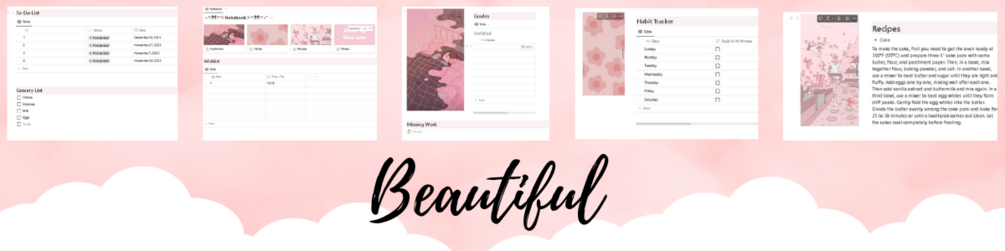 ੈ ‧₊˚Cute Notion Templateੈ