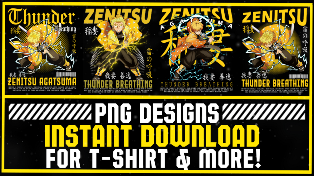 5 Epic Zenitsu Agatsuma PNG Designs