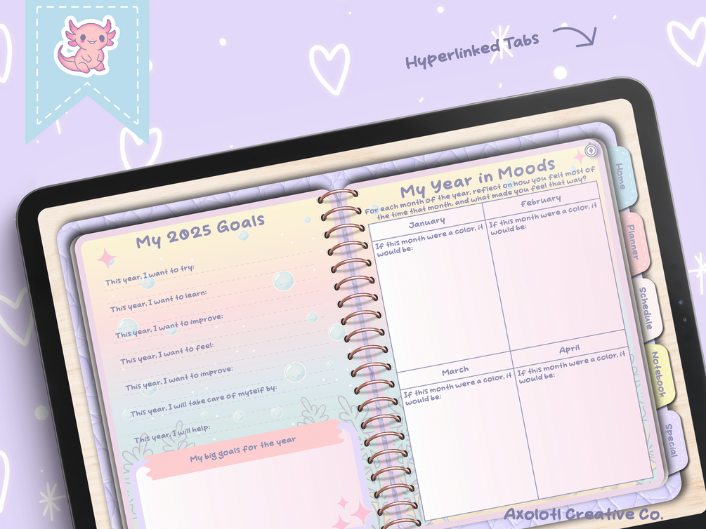 Kawaii Digital Planner 2025 - GoodNotes, Notability, Tablet, Self-Care ...