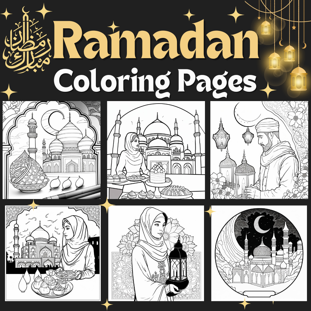 Ramadan Coloring Book for childrens & adults, Ideal Islamic Gift for ...
