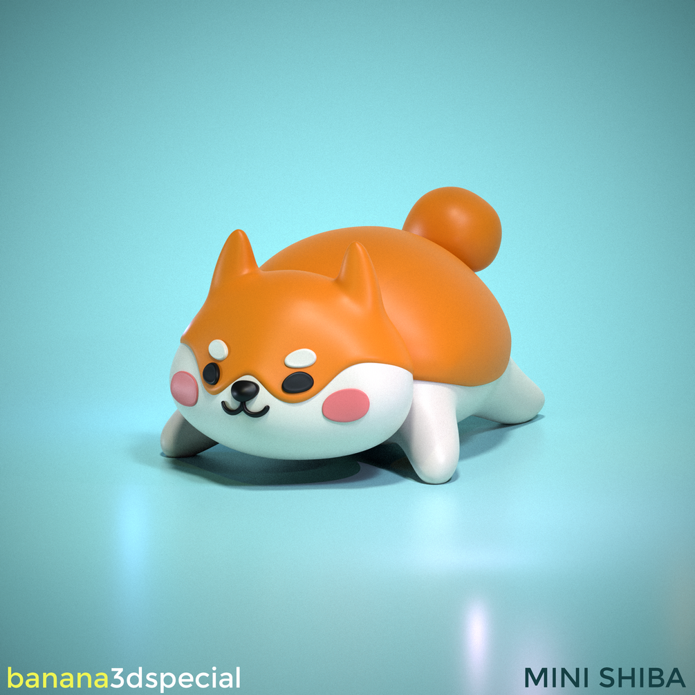 Cute Chibi Shiba Inu Doggy - For 3D Printing
