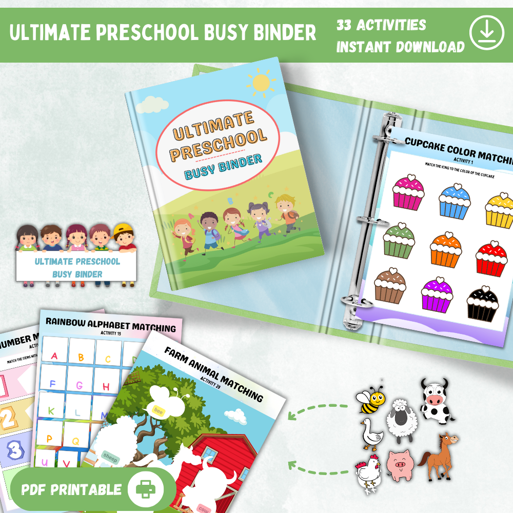 Preschool Busy Binder – Keep Your Child Engaged & Learning!