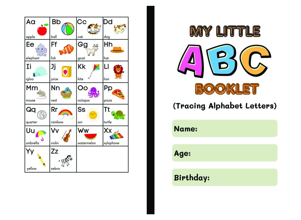My Little ABC Tracing Booklet Worksheet Fun Alphabet Handwriting ...