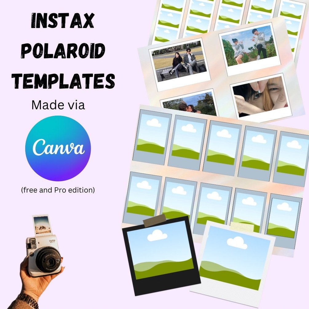 Instax Polaroid Canva Template with MRR
